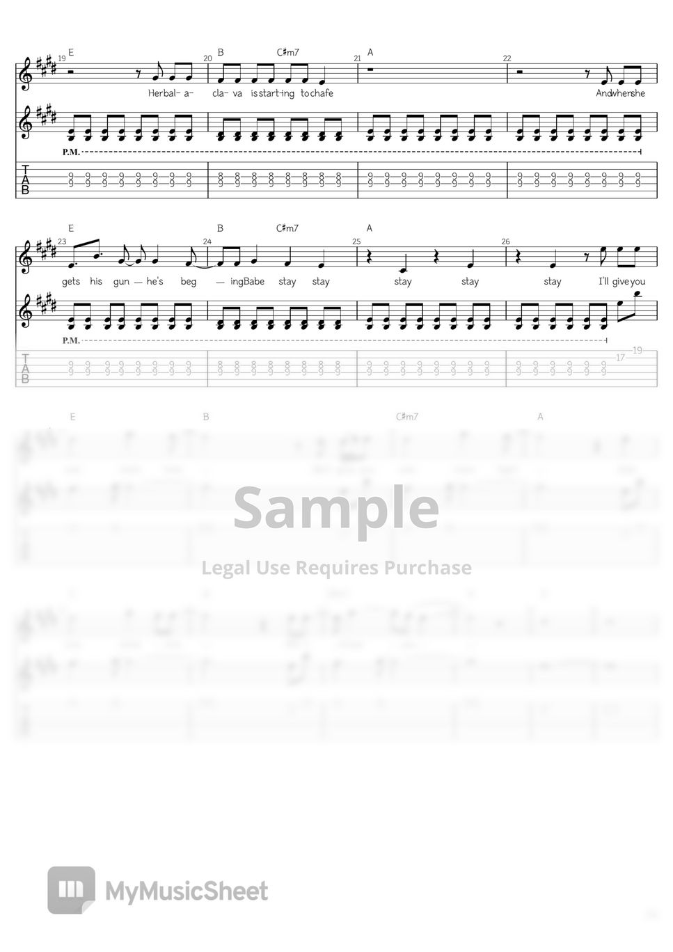 The 1975 - Robbers Sheet Music by 민가
