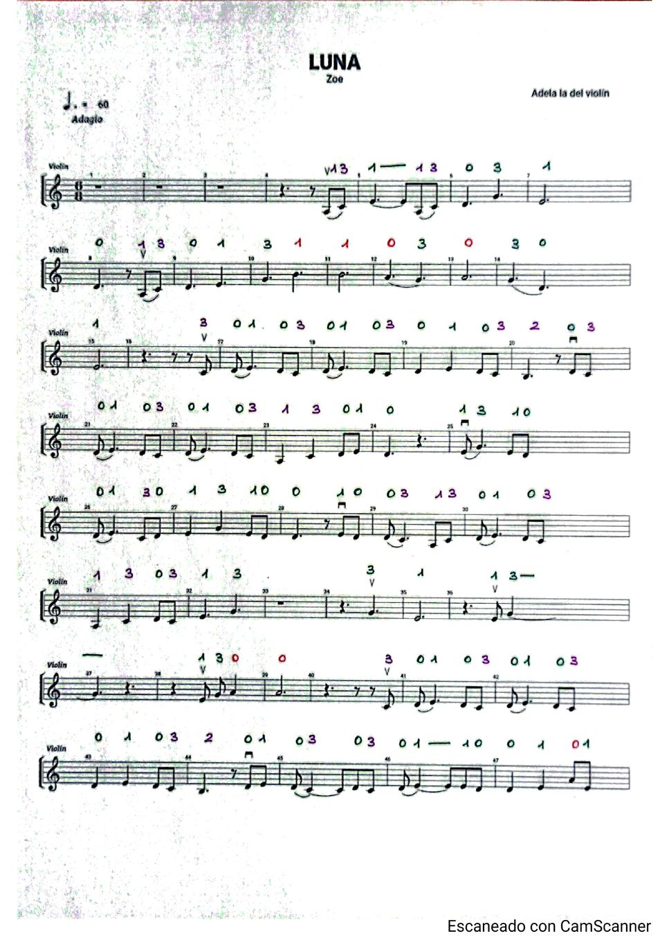 ZOÉ - LUNA Sheets by Adela la del violin