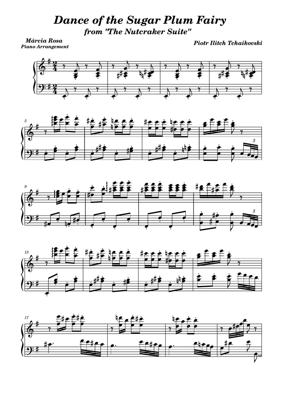 Tchaikovsky - Dance of the Sugar-Plum Fairy 악보 by Márcia Rosa - Rosa Piano