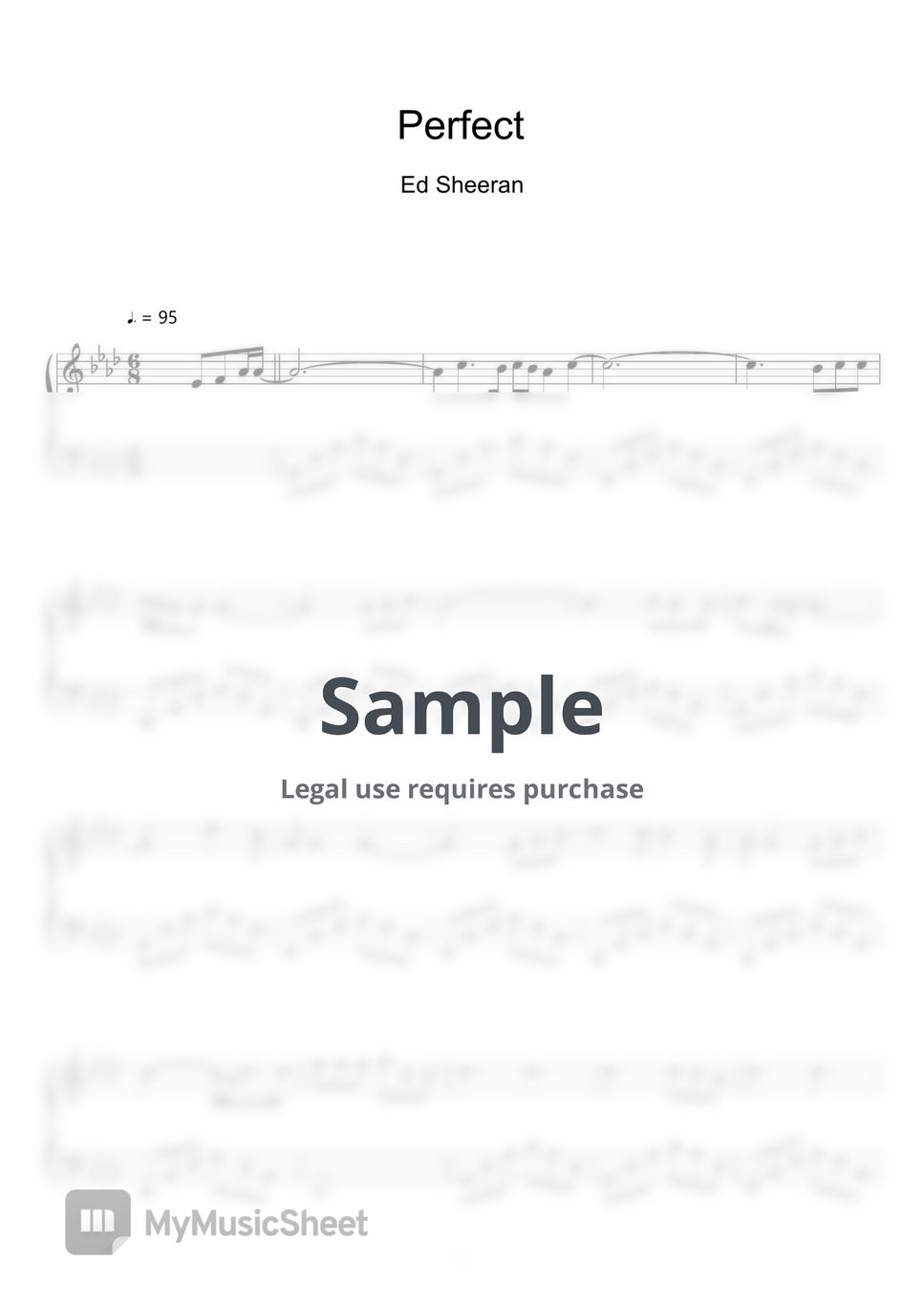 Ed Sheeran - Perfect (Sheet Music, MIDI,) แผ่น by sayu