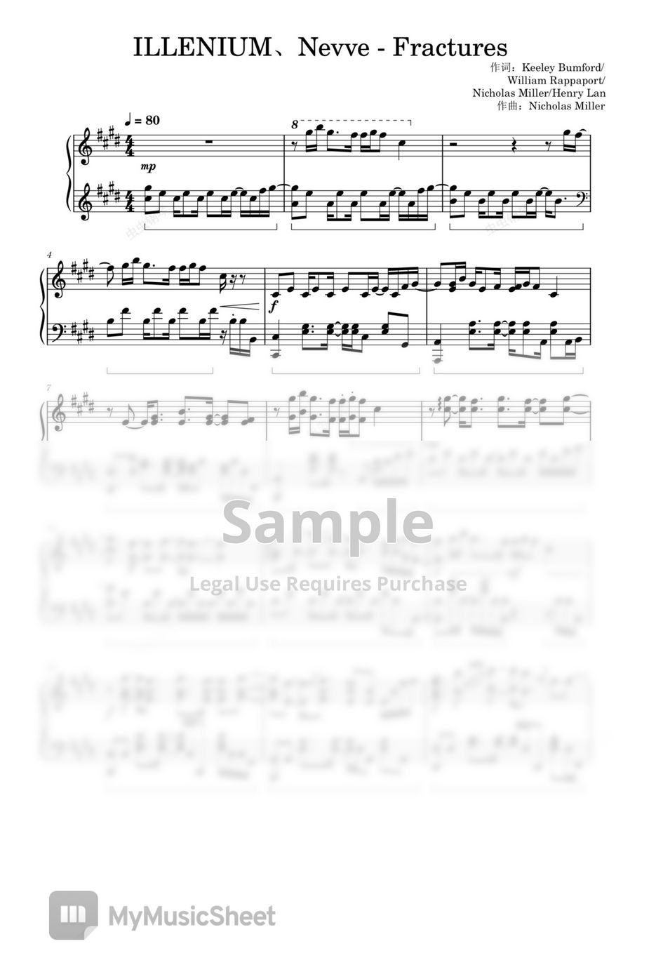 破裂，ILLENIUM、Nevve - Fractures Sheets by wyn