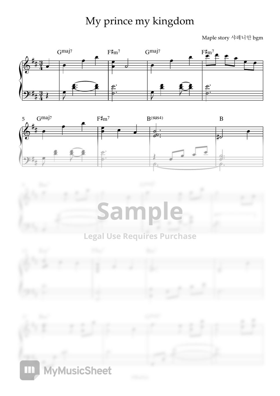 Maple Story My Prince My Kingdom Sheets By Roha