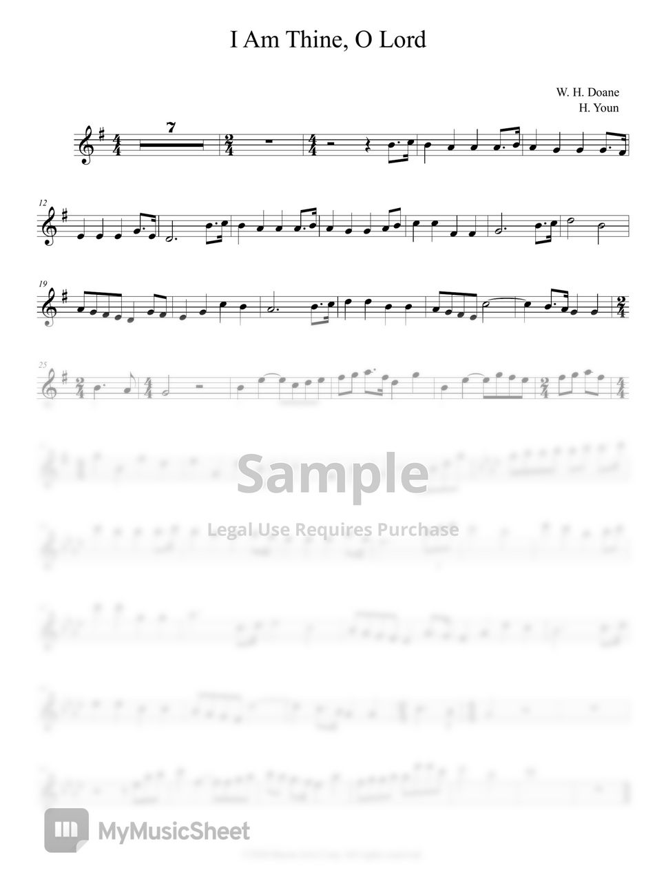 Whdoane 주의 음성을 내가 들으니i Am Thine O Lord I Have Heard Thy Voice