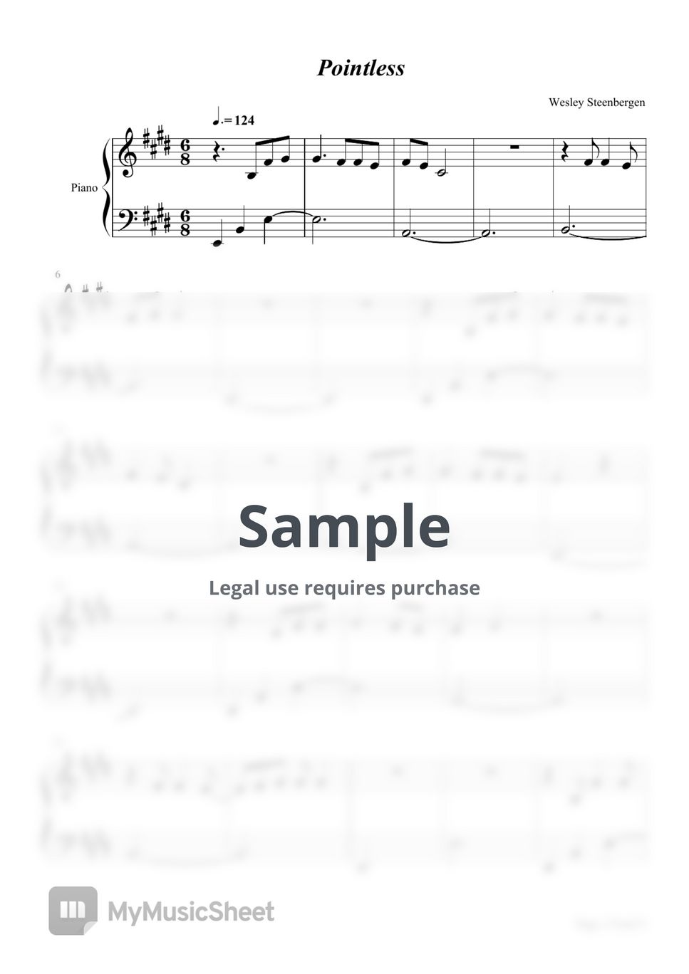 Lewis Capaldi - Pointless (Lewis Capaldi) Sheet Music by dogemusic