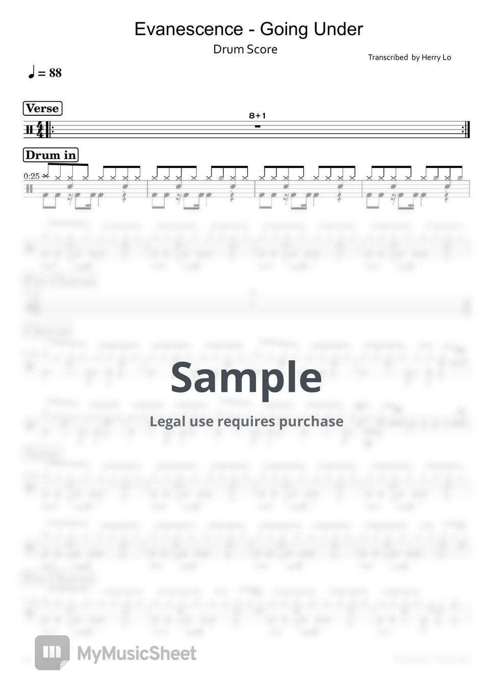 Evanescence - Going Under Sheets by herrylo_drums