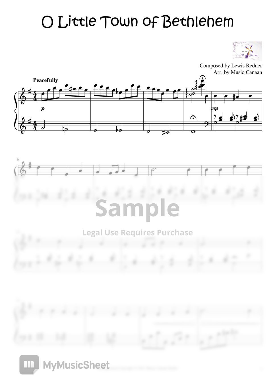 Intermediate level 中級程度 - Christmas Song聖誕歌 - O Little Town of ...