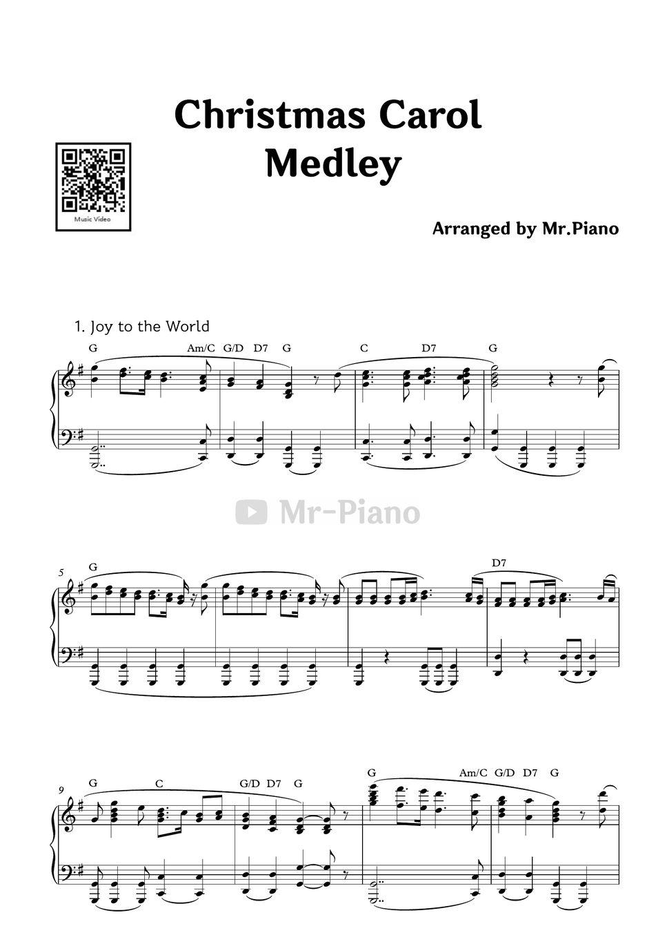 Various - Christmas Carol Medely Sheets by Mr-Piano