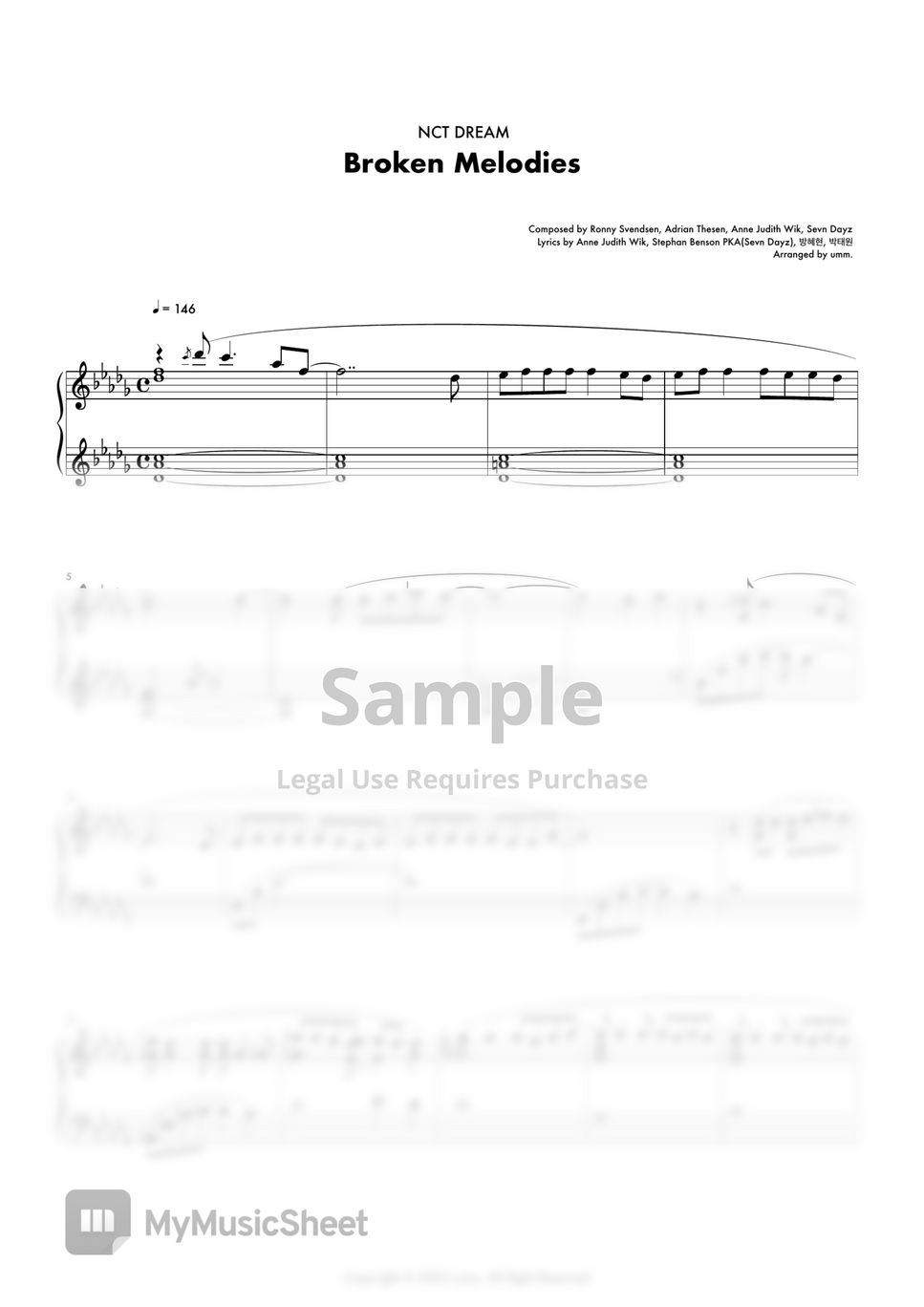 NCT DREAM - Broken Melodies Sheets by umm.