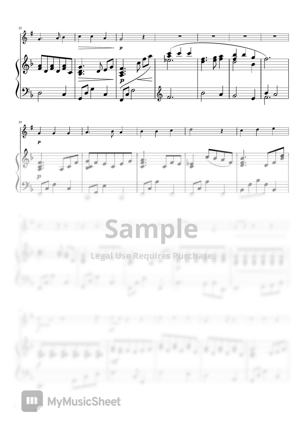 Okano Sadaichi - furusato (Piano&Trumpet) Partitura by pfkaori