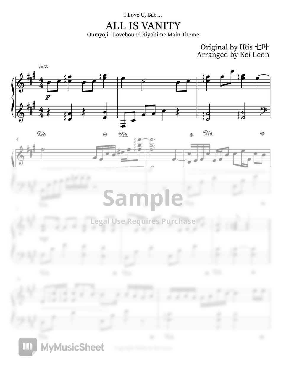 IRis 七叶 - All Is Vanity Sheets by Kei Leon