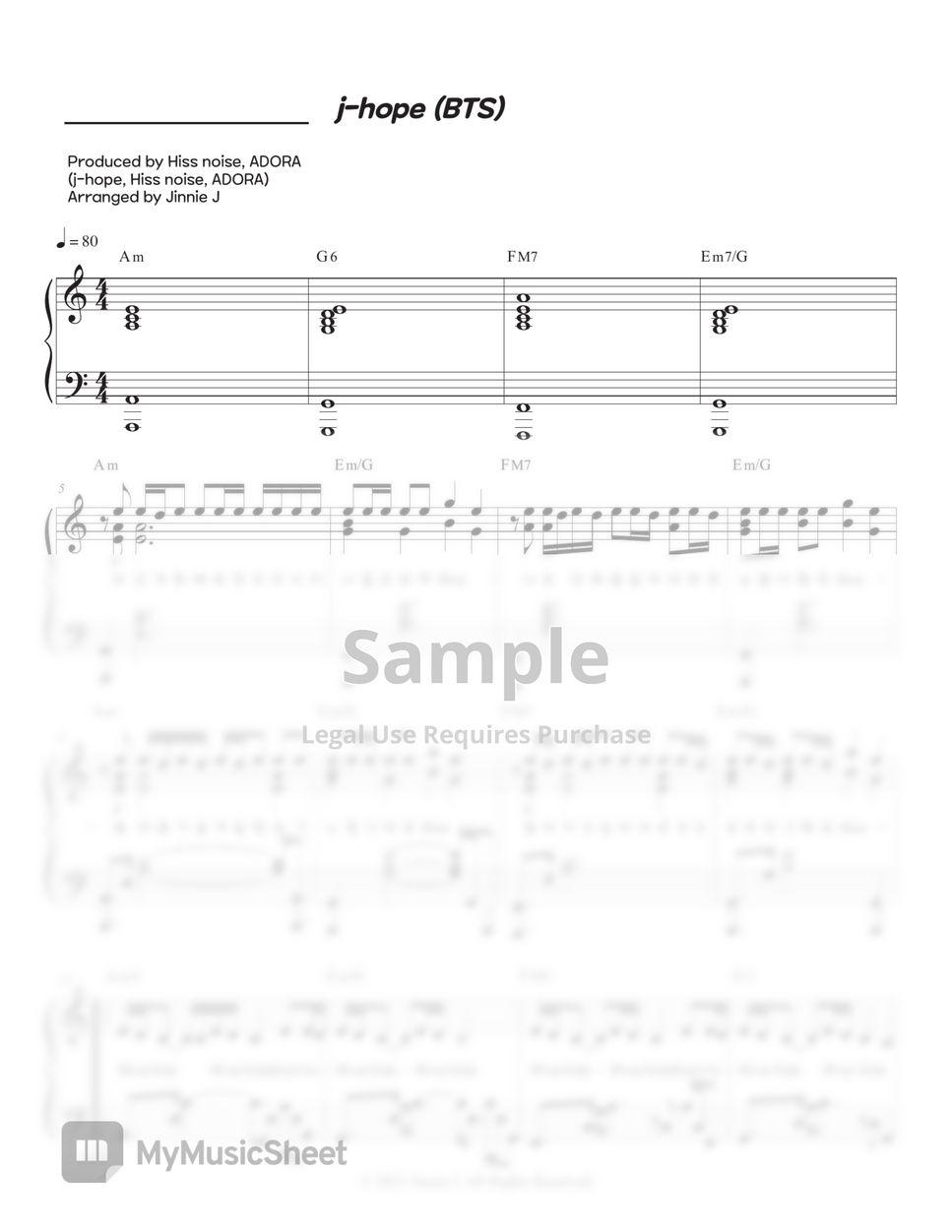 j-hope (BTS) - Blue Side (Hard ver.) Sheets by Jinnie J