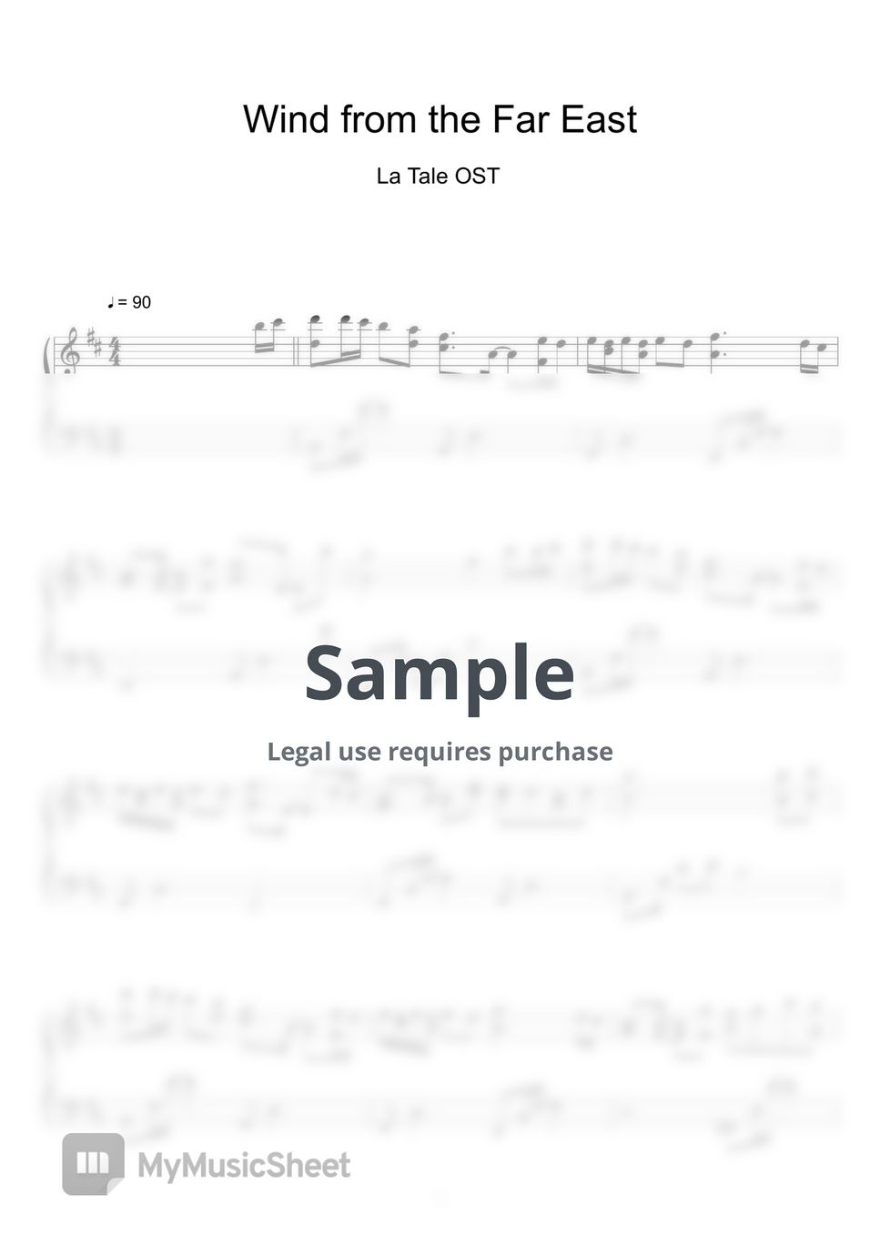 La Tale OST - Wind from the Far East (Sheet Music, MIDI,) Sheets by sayu