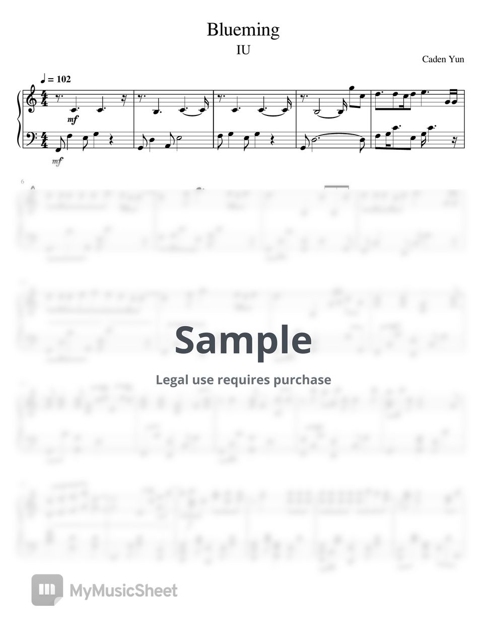 IU - Blueming Hoja by Caden Yun