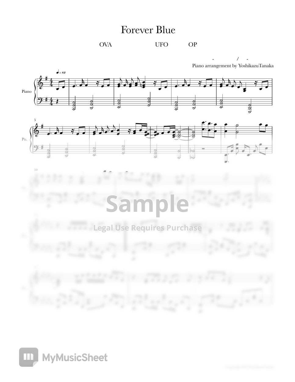 今井ちひろ - Forever Blue 악보 by YoshikazuTanaka