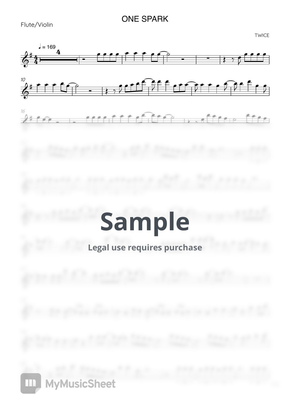 TWICE - ONE SPARK Sheets by JL