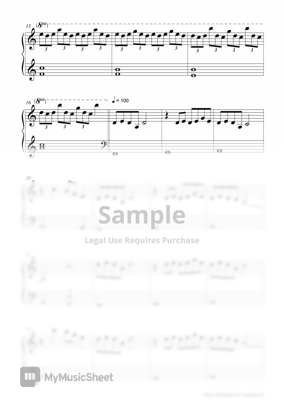 류이치 사카모토 - Merry Christmas Mr. Lawrence (쉬운 악보) Sheets by 상상피아노