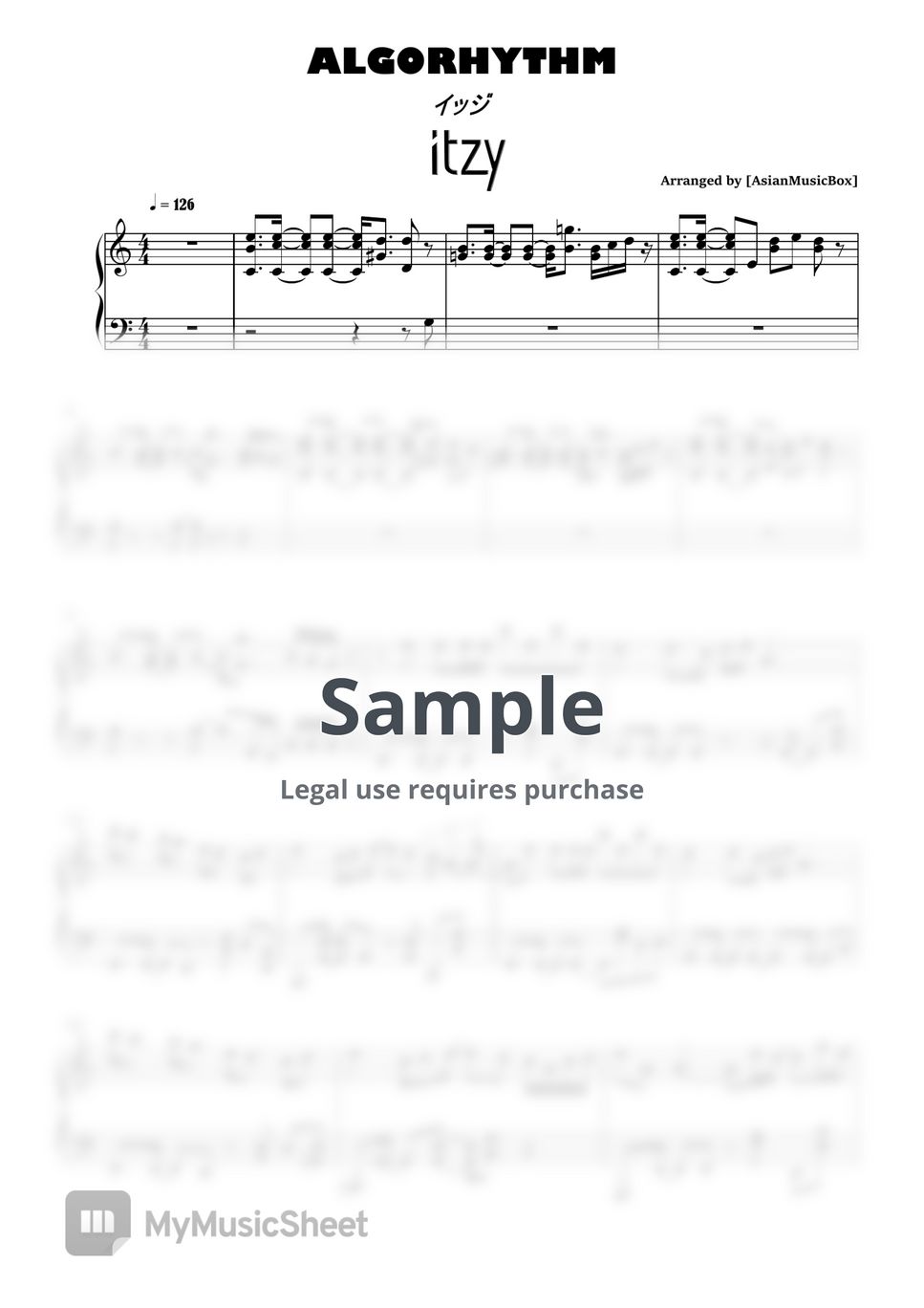 ITZY (イッジ) - Algorhythm (Sheet, MIDI, MultiTracks & WAV) Sheets by ...