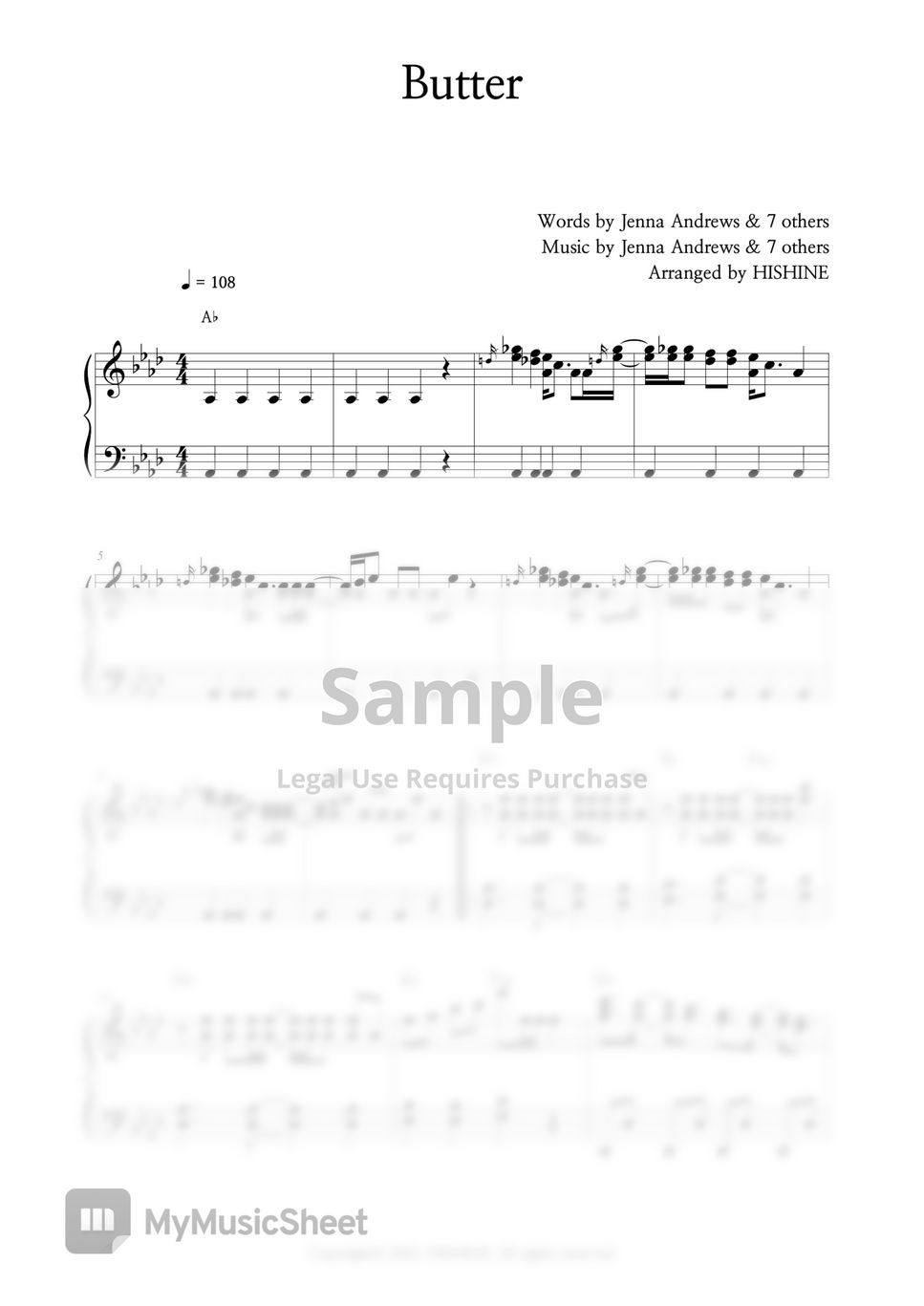 BTS - Butter Sheets by HISHINE