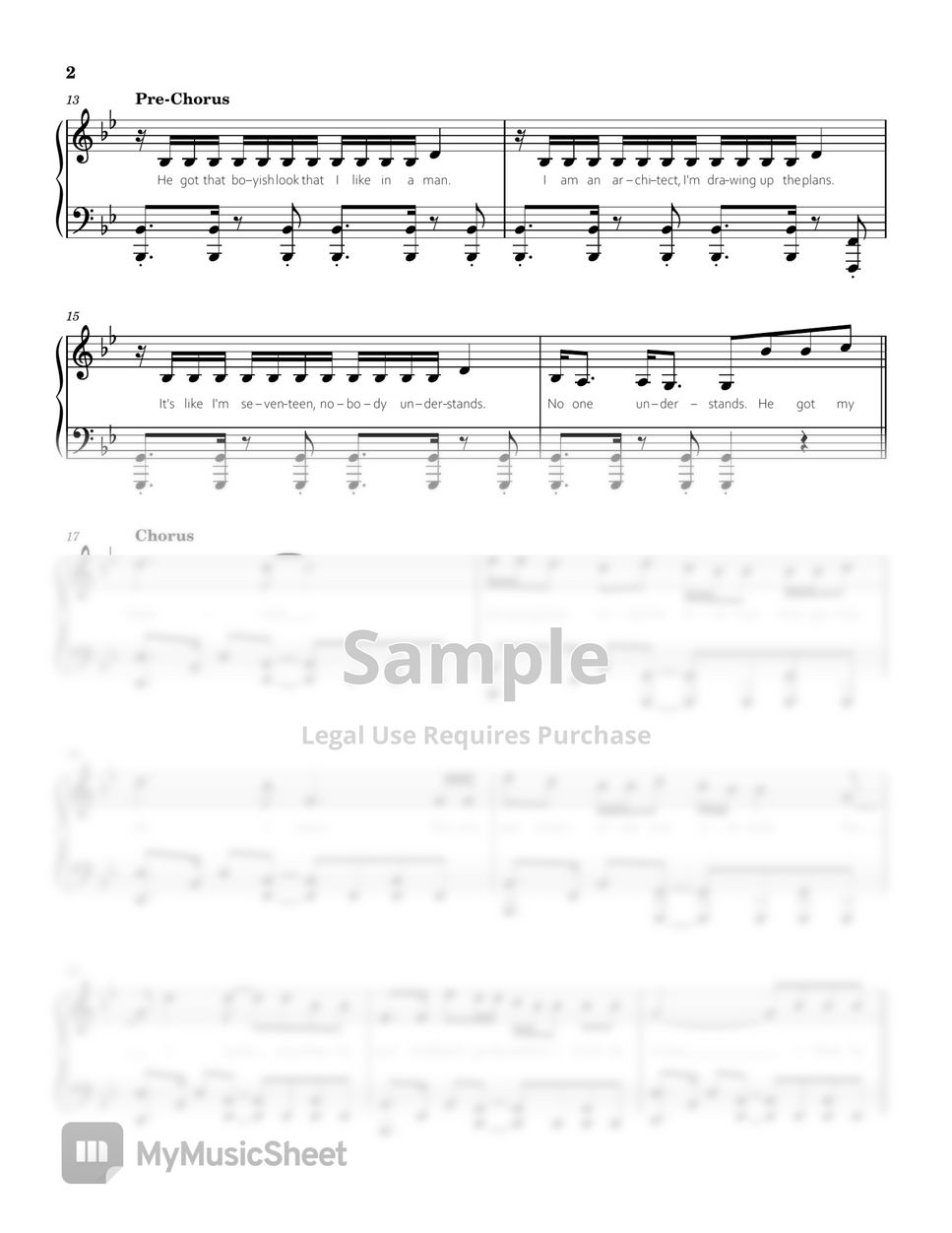 Taylor Swift - I Think He Knows Sheet Music by Pianotato