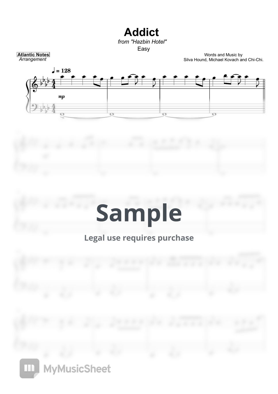 Silva Hound - Addict (Hazbin Hotel) Sheets by Atlantic Notes