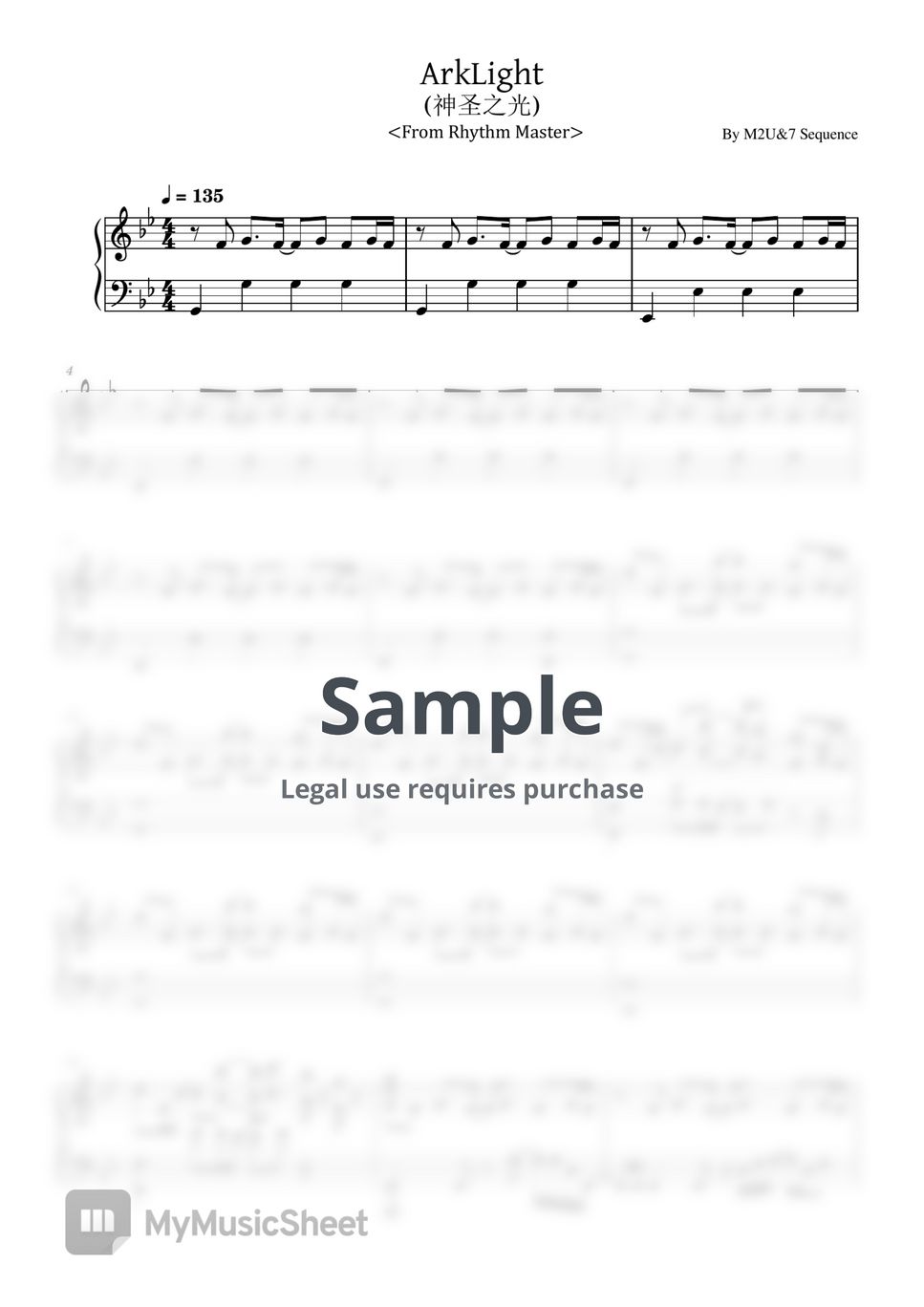 Rhythm Master - ArkLight (From Rhythm Master - For Piano Solo - M2U&7 ...