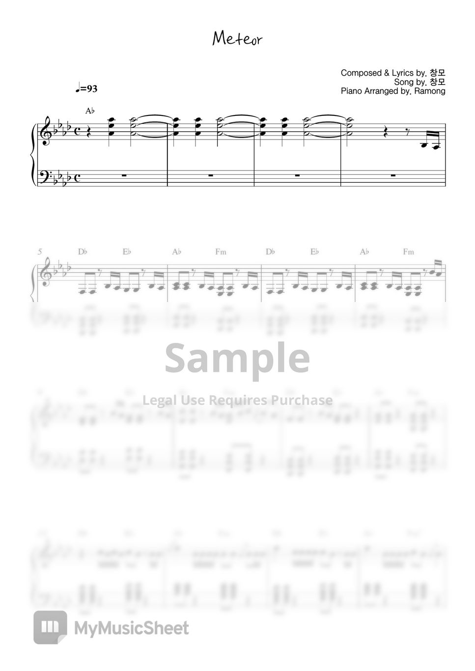 CHANGMO - Meteor Sheets by Ramong Piano