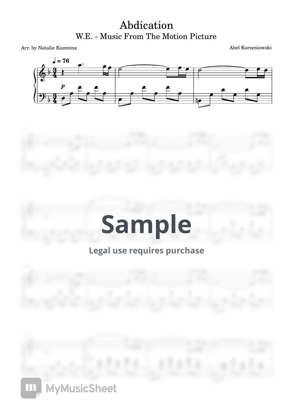 Abel Korzeniowski - Abdication (W.E. OST) Nutowy by Natalie Kuzmina