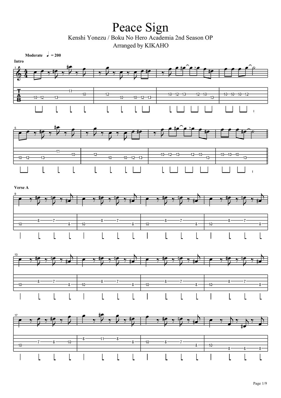 My Hero Academia - ピースサイン (Peace Sign) Nuty by Kenshi Yonezu