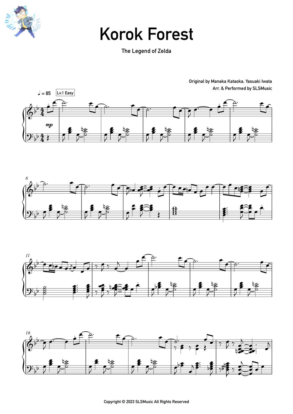 Manaka Kataoka, Yasuaki Iwata - Korok Forest (The Legend of Zelda) نوتة by SLSMusic