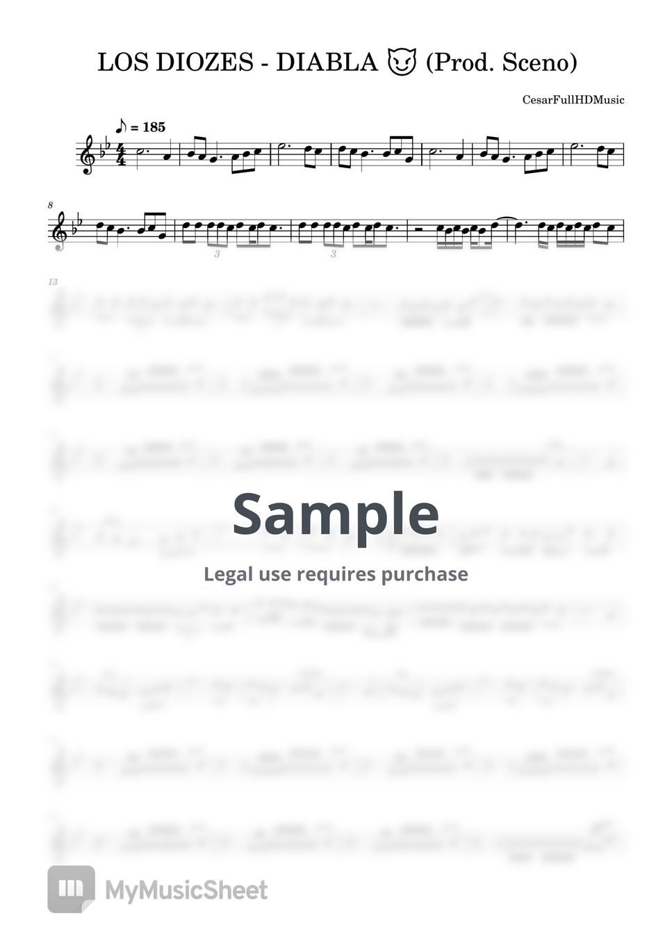 LOS DIOZES - DIABLA 😈 (Prod. Sceno) Sheets