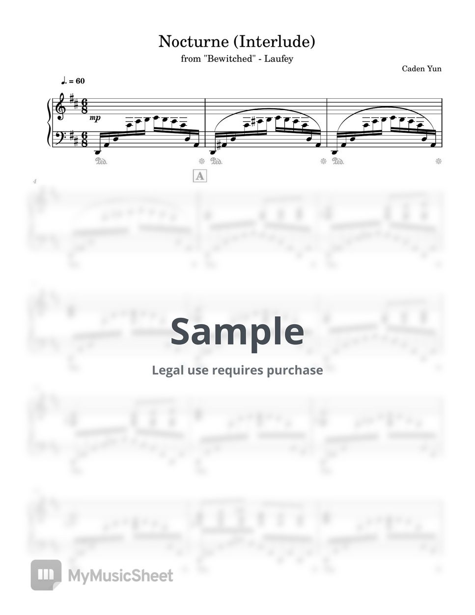 Laufey - Nocturne (INTERLUDE) Sheet Music by Caden Yun