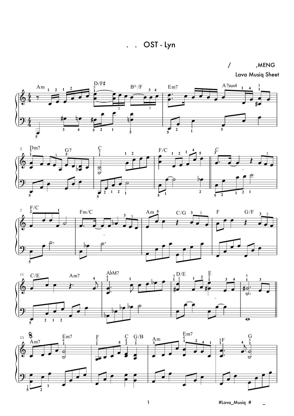 The Moon Embraces The Sun OST-Lyn - Back In Time (Easy Ver.) แผ่น by Lava