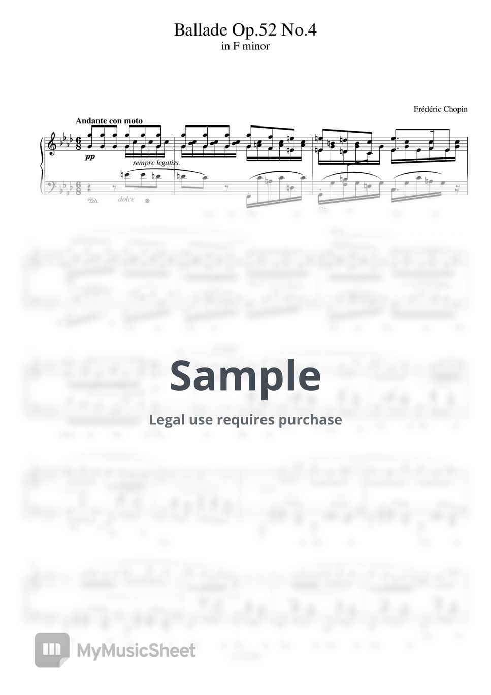 F. Chopin (쇼팽) - Ballade Op.52 No.4 (발라드 4번) Sheets by JUNPIN