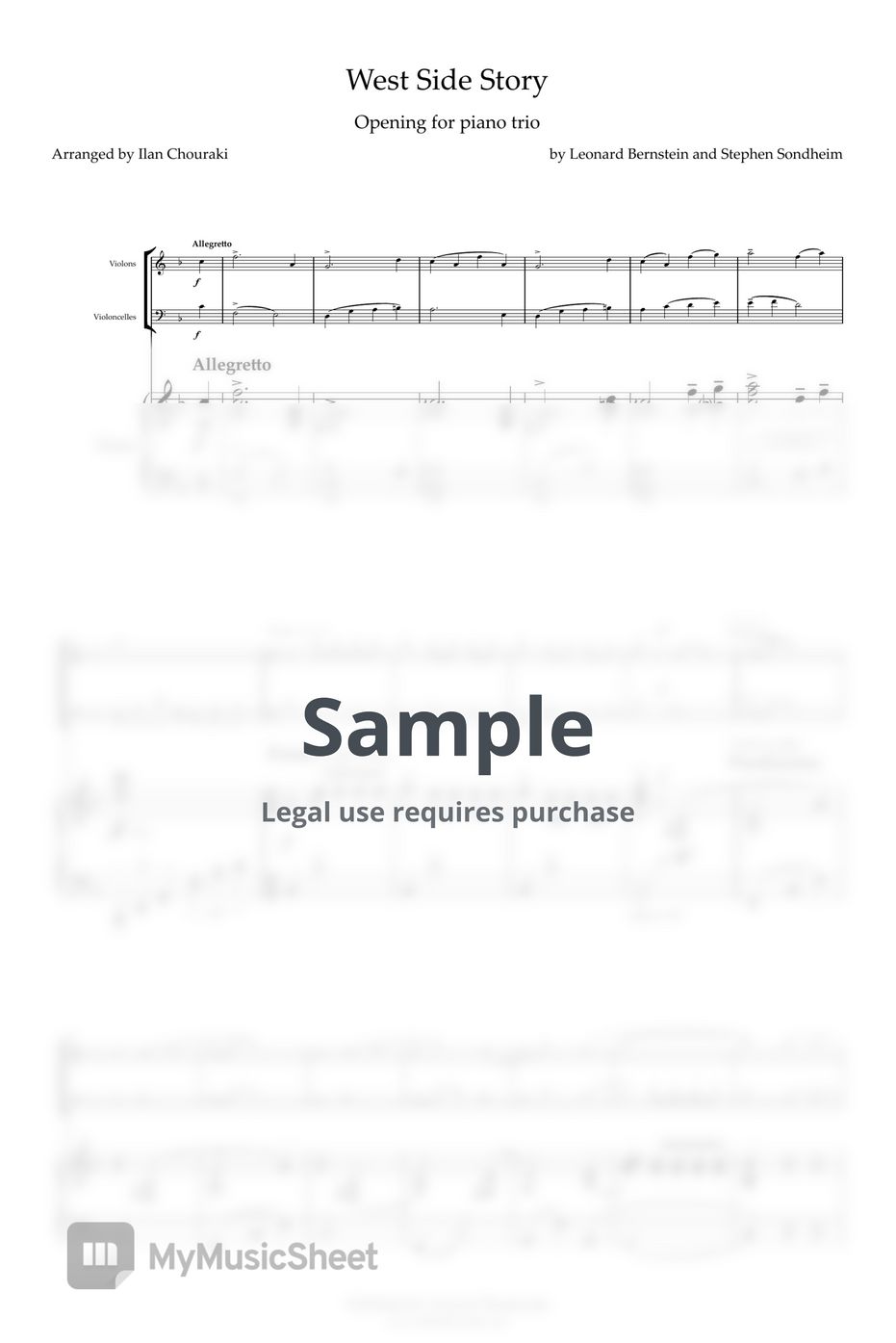 Leonard Bernstein - West Side Story Suite (Piano Trio) Sheets by Ilan Chouraki