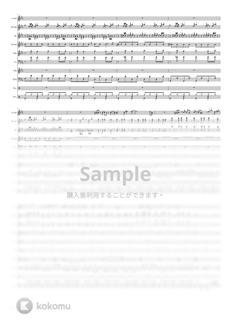作詞 LINDA HENNRICK 作曲 安藤正容 - T-SQUARE IT'S MAGIC +MP3サウンド 楽譜 by @MitsuruMinamiyama