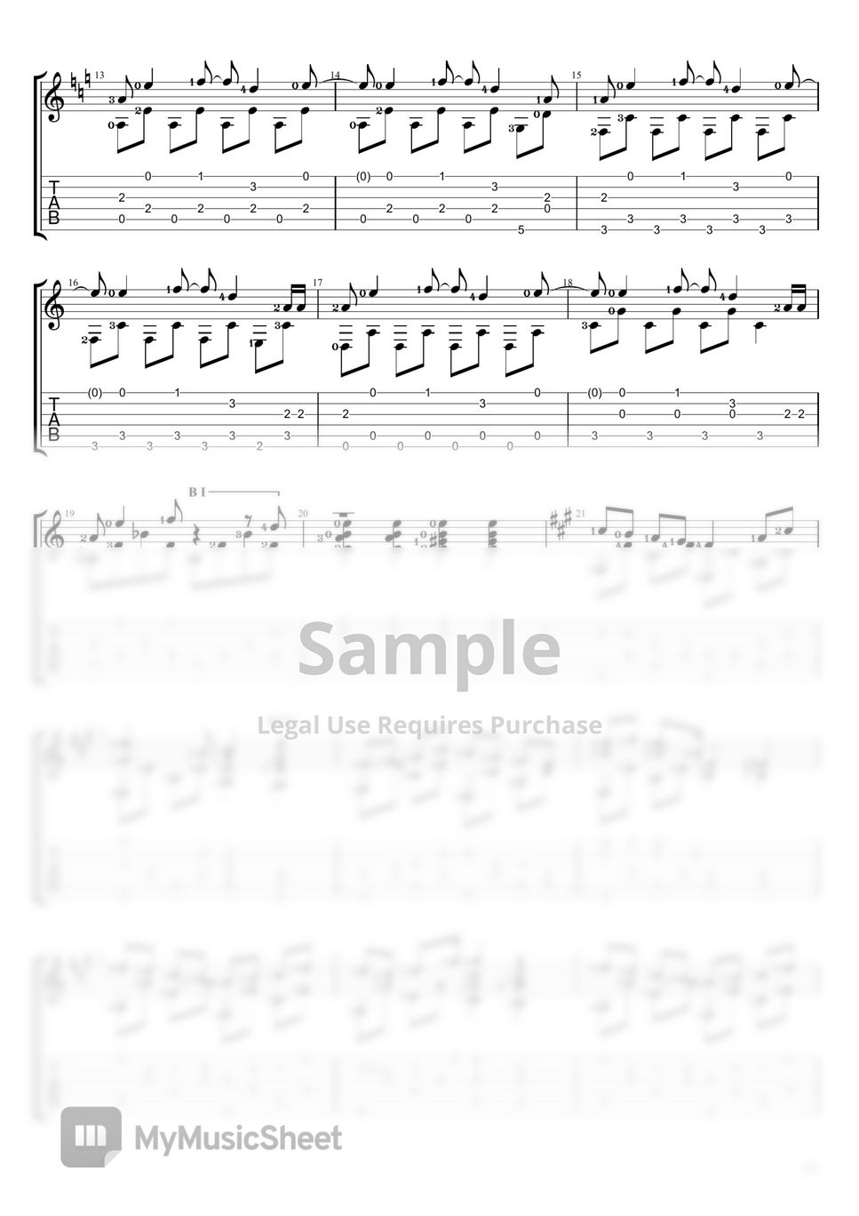 Linked Horizon - Shinzou wo Sasageyo (TV Size) (Solo Guitar) 악보 by ...