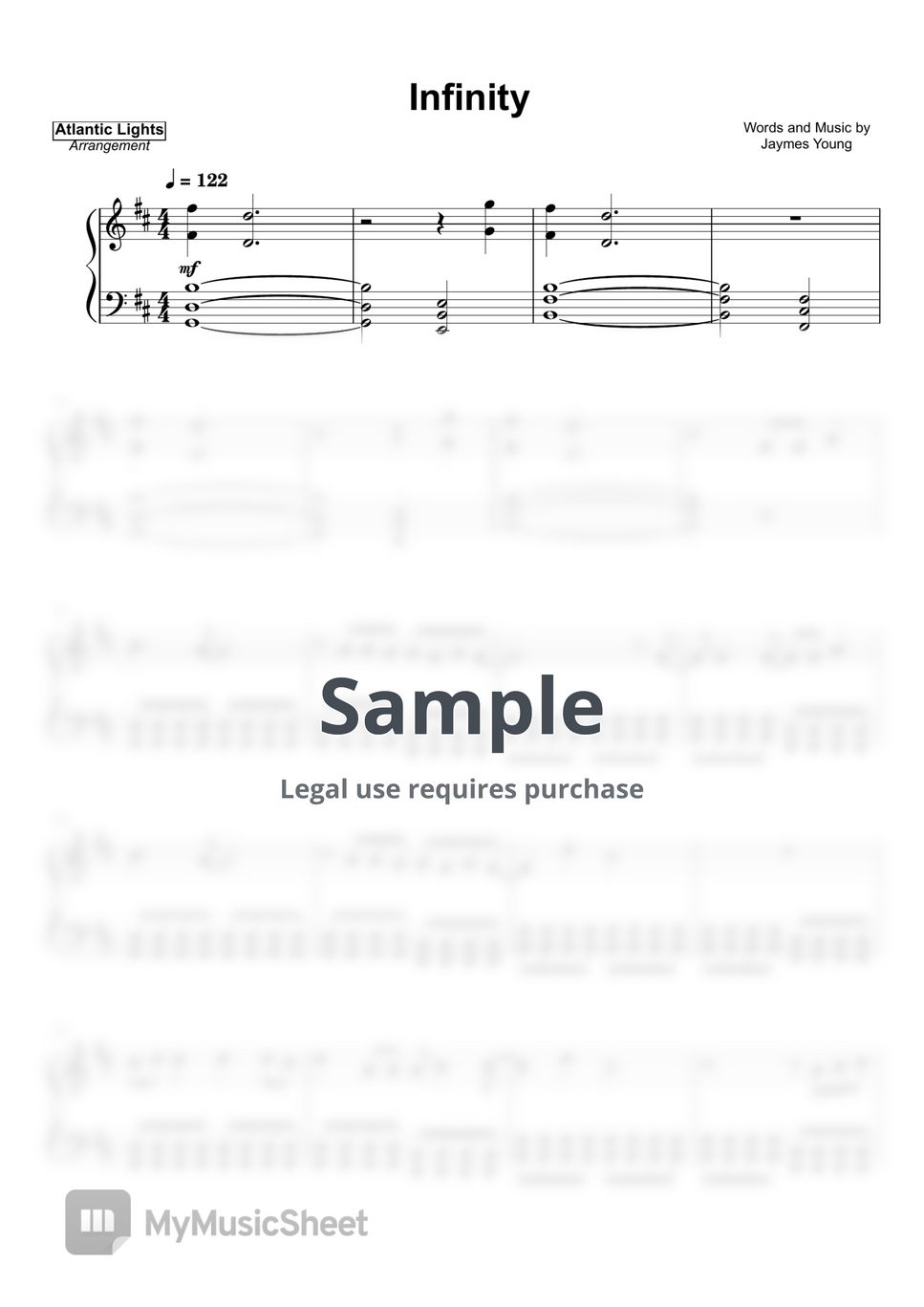 Jaymes Young - Infinity Sheet Music by Atlantic Lights