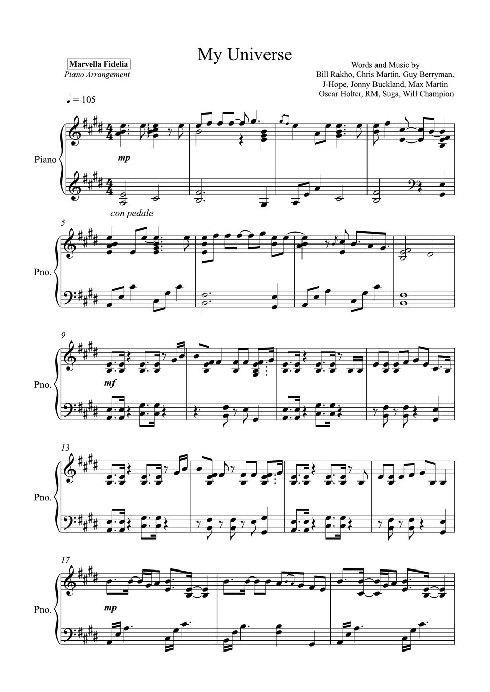 BTS - My Universe Sheets by Marvella