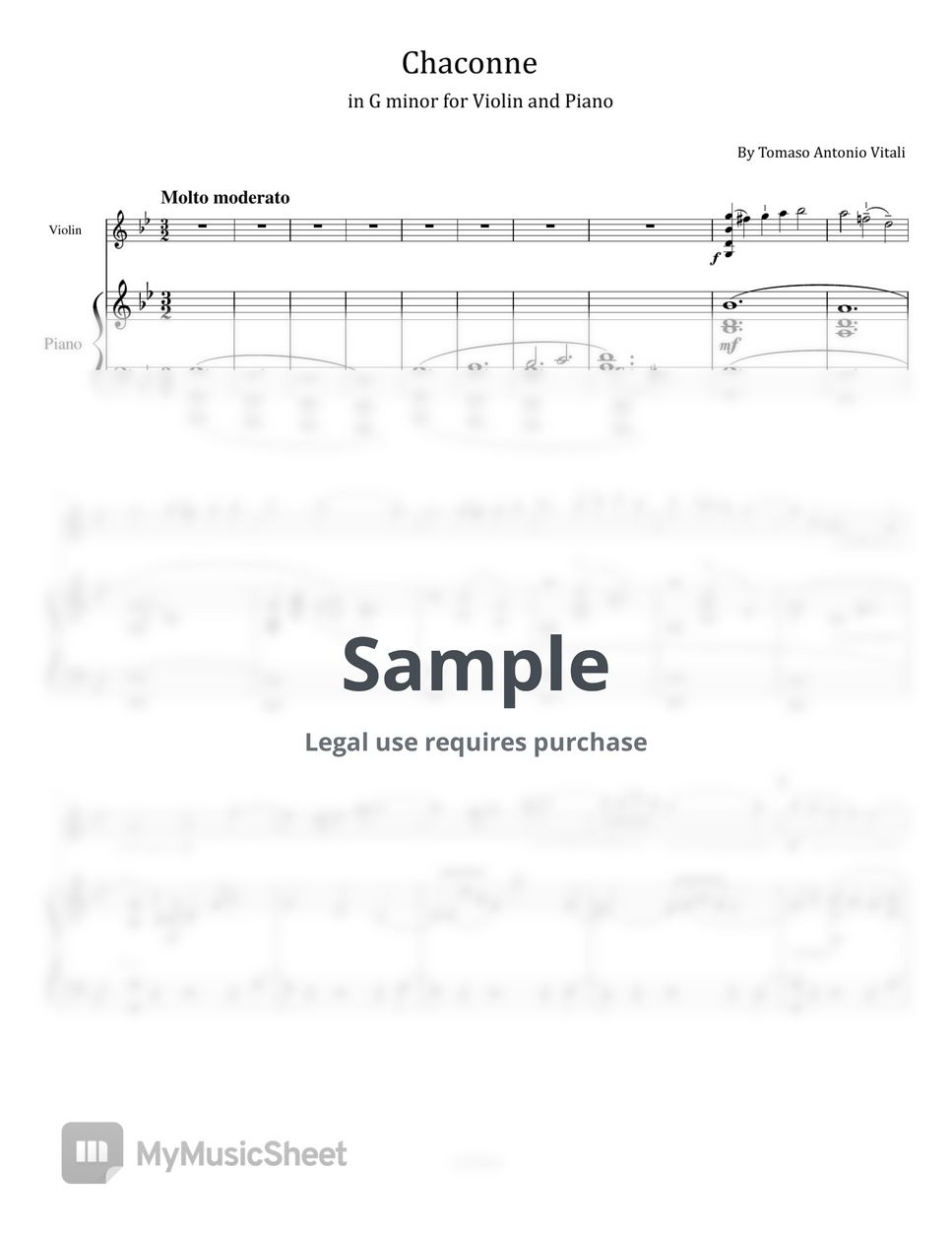 Tomaso Antonio Vitali - Chaconne in G minor (Tomaso Antonio Vitali ...
