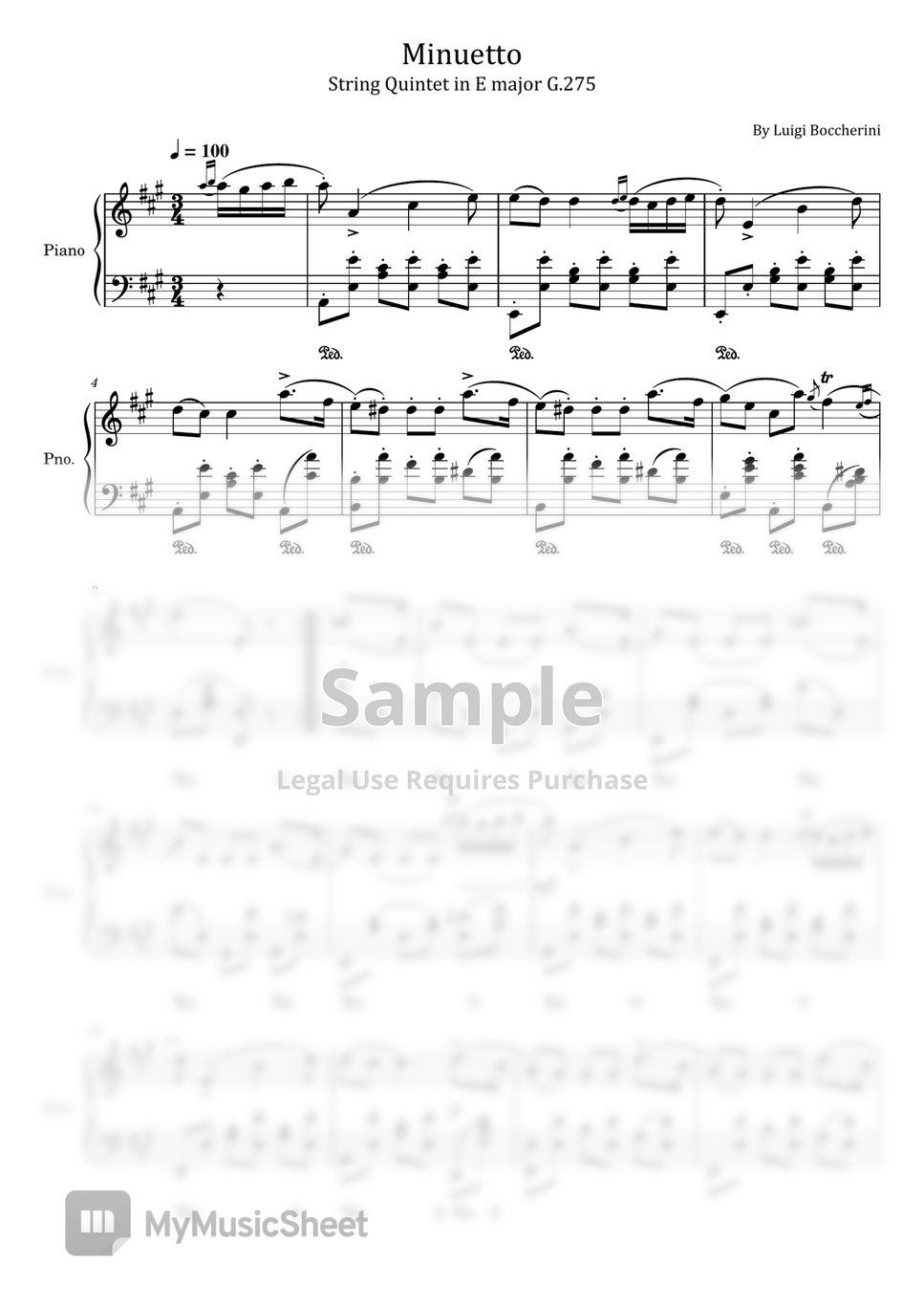 Luigi Boccherini - Minuetto - String Quintet in E major,G.275 (For ...