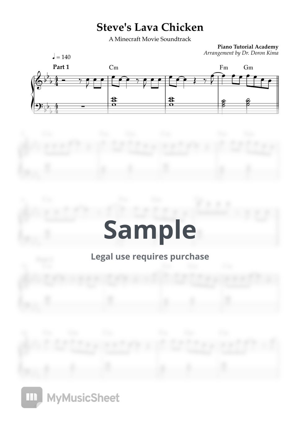 Jack Black - Steve's Lava Chicken (Piano Tutorial Academy - Dr. Doron ...