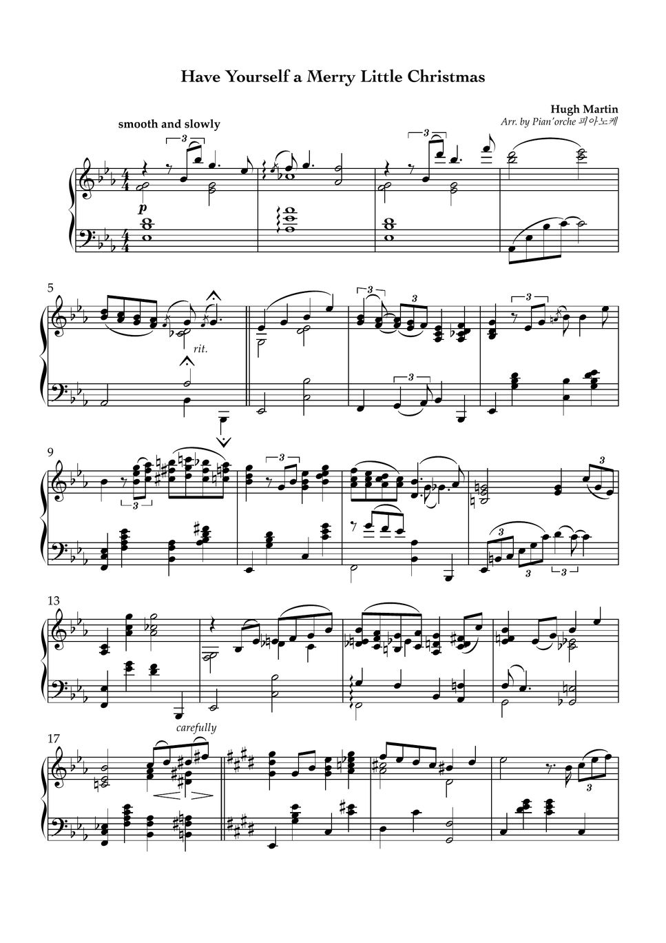 Hugh Martin - Have Yourself a Merry Little Christmas Sheets by Pian'orche