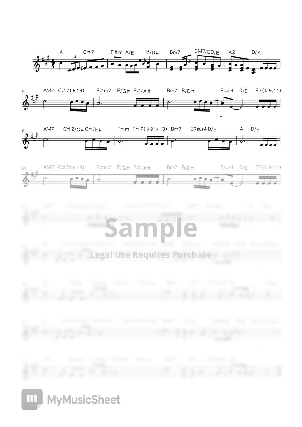 김성수 박제윤 사랑합니다 나의 예수님 A Key 멜로디악보 Sheet Music By 생명의건반