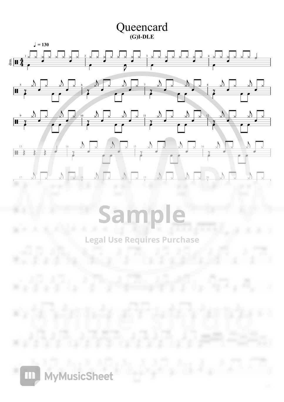(G)I-DLE - 퀸카 (Queencard) 曲谱 by HMD online studio