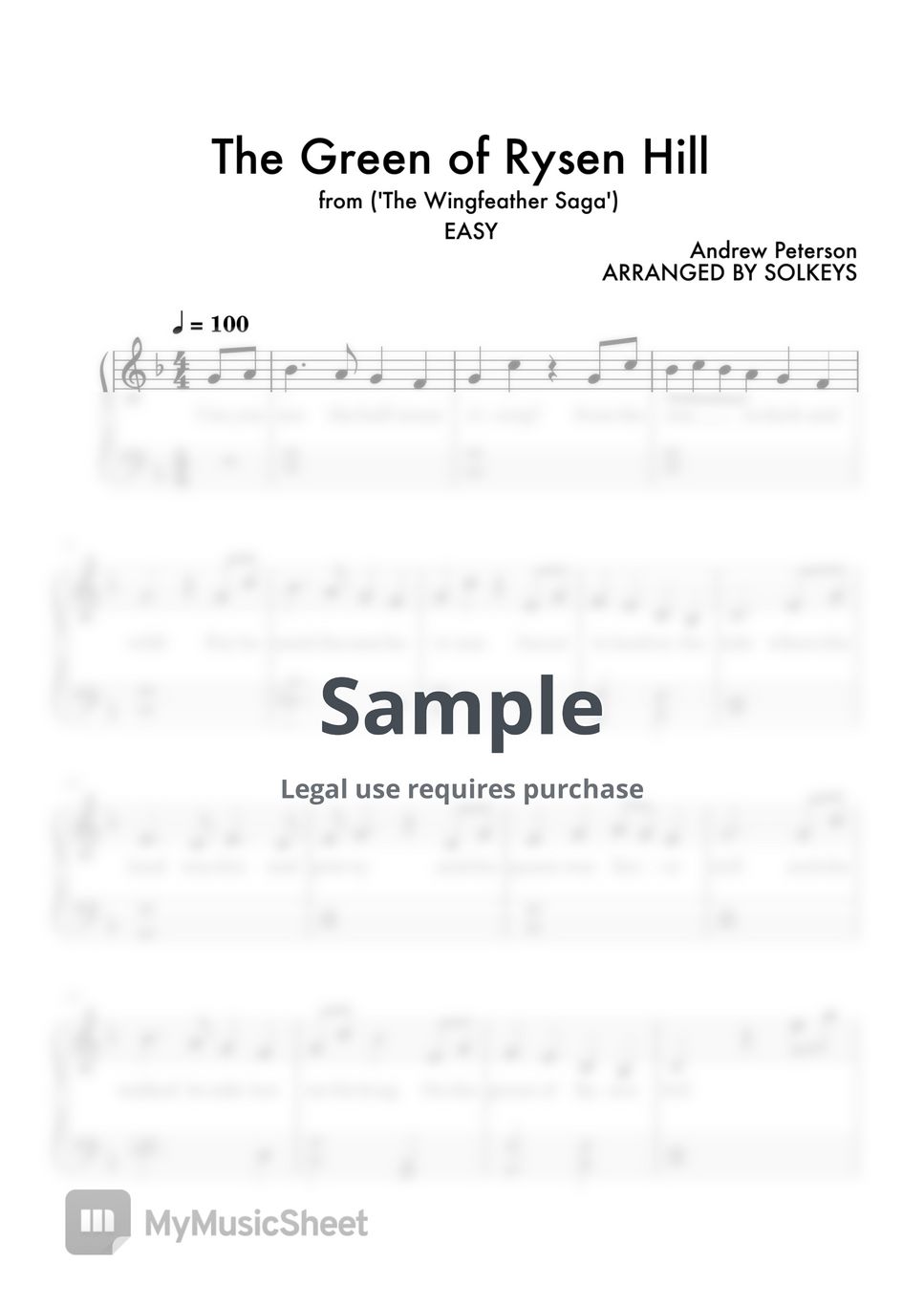 Andrew Peterson - The Green Of Rysen Hill แผ่น by SolKeys