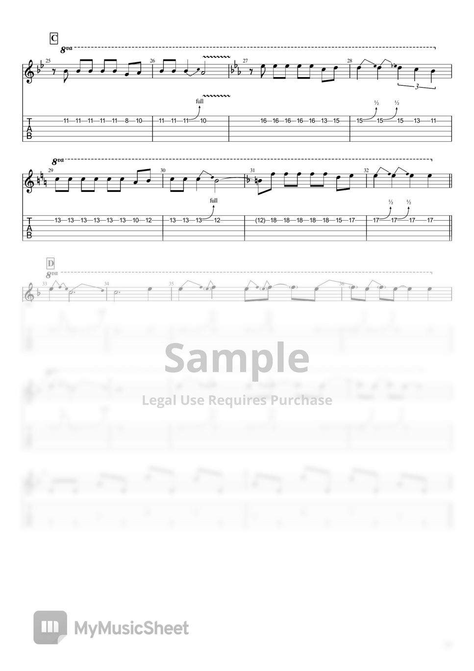 Alice Cooper - Poison Sheet Music by Kfir Ochaion