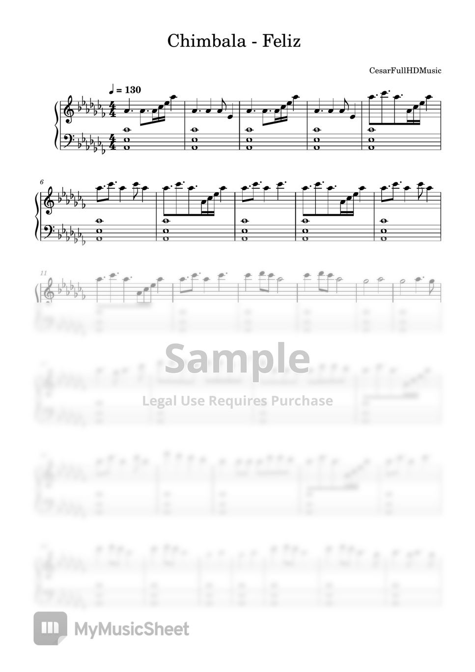 Chimbala - Feliz Sheet Music