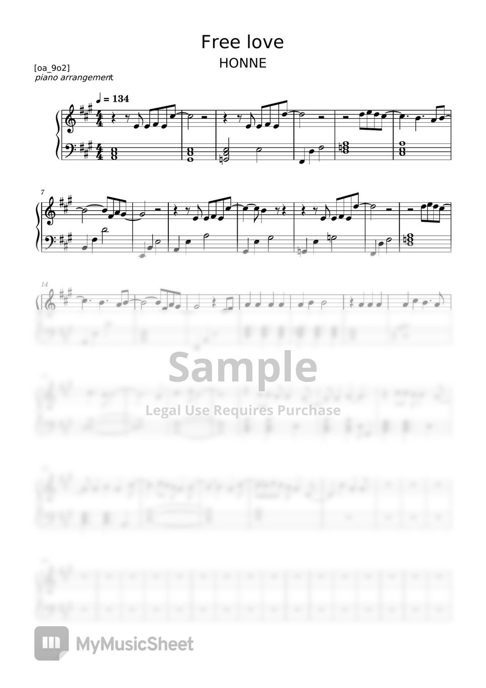 honne - free love Sheets by oa_9o2