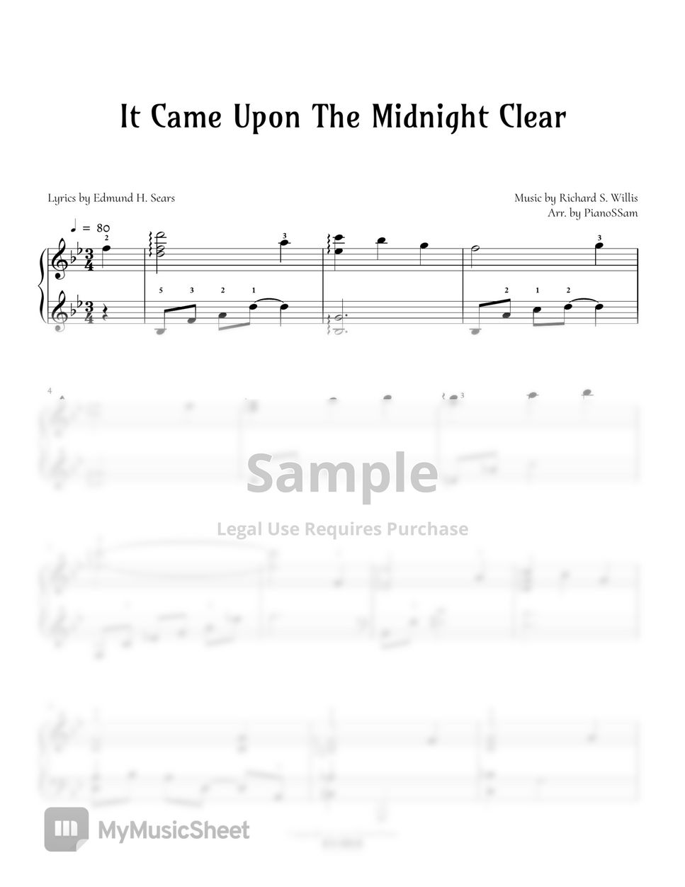 Christmas - [Intermediate] It Came Upon The Midnight Clear(저 맑고 환한 밤중에 ...