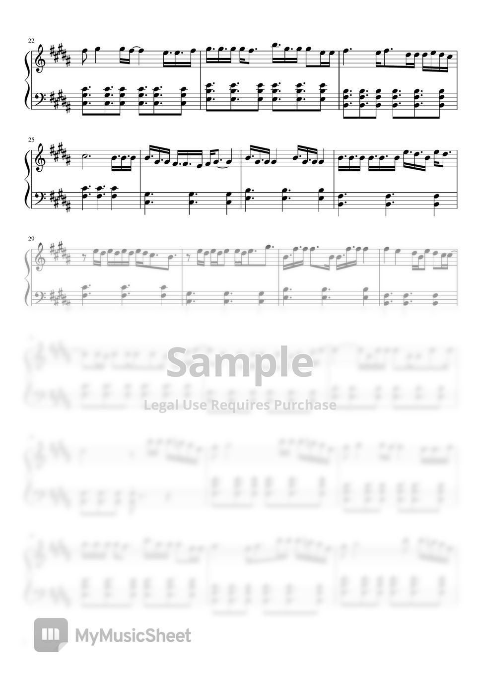 YUQI - Giant Sheet Music by Piano Twist